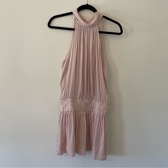 DO+BE | Dresses | Dobe Pink Silk Highneck Mini Dress | Poshmark